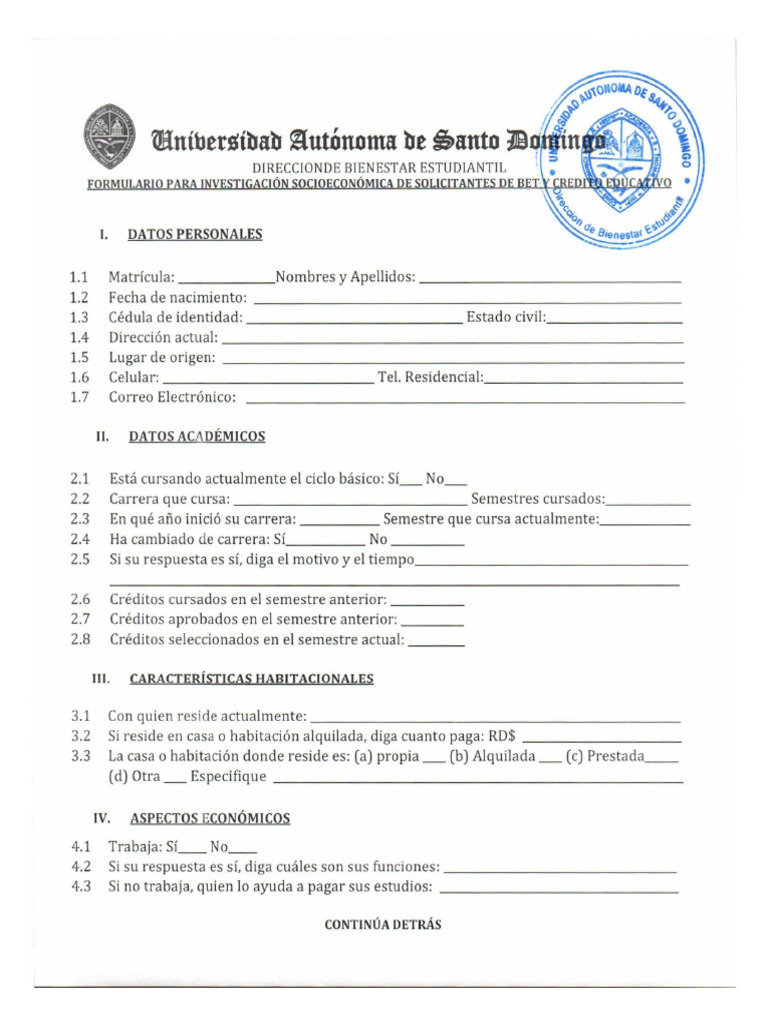 Formulario Beca Bet | PDF