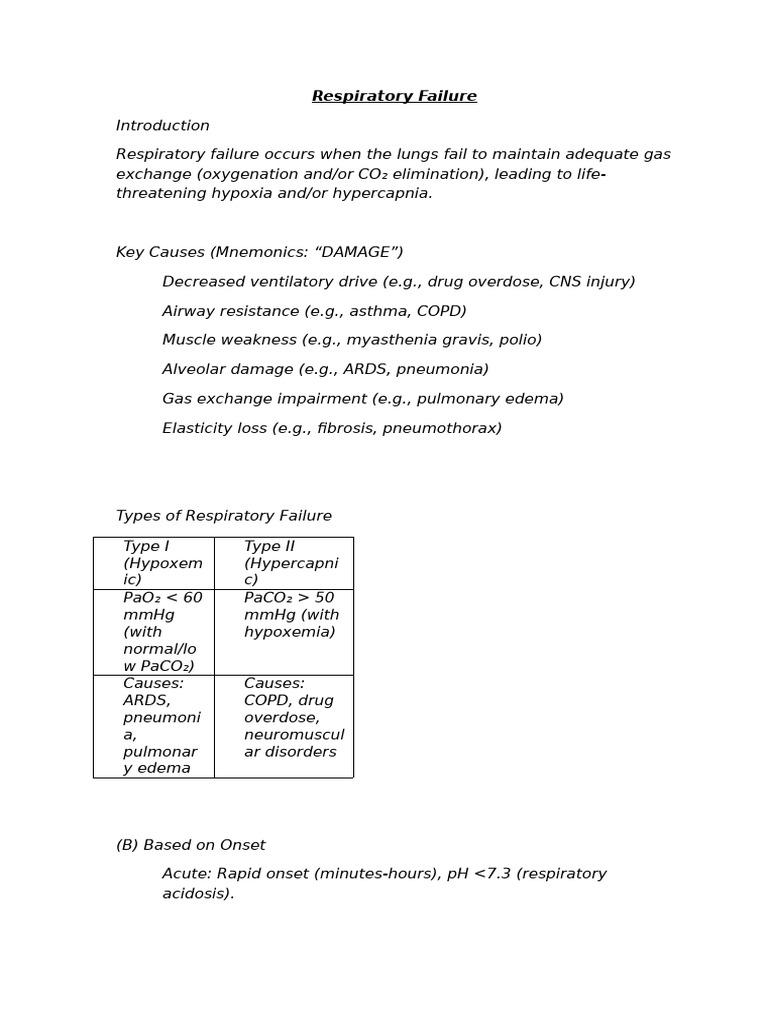respiratory failure | PDF | Chronic Obstructive Pulmonary Disease ...