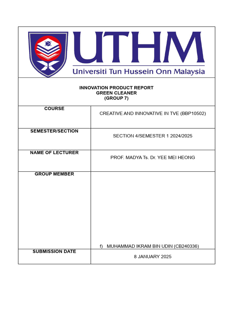 Innovationproductreport Group7 | PDF | Sodium Hydroxide | Soap
