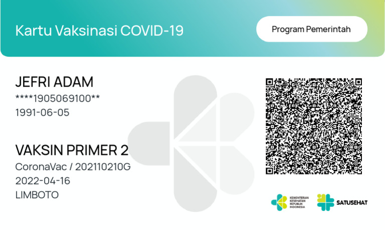 Vaccine Certificate Dose 2 Jefri Adam 897 | PDF