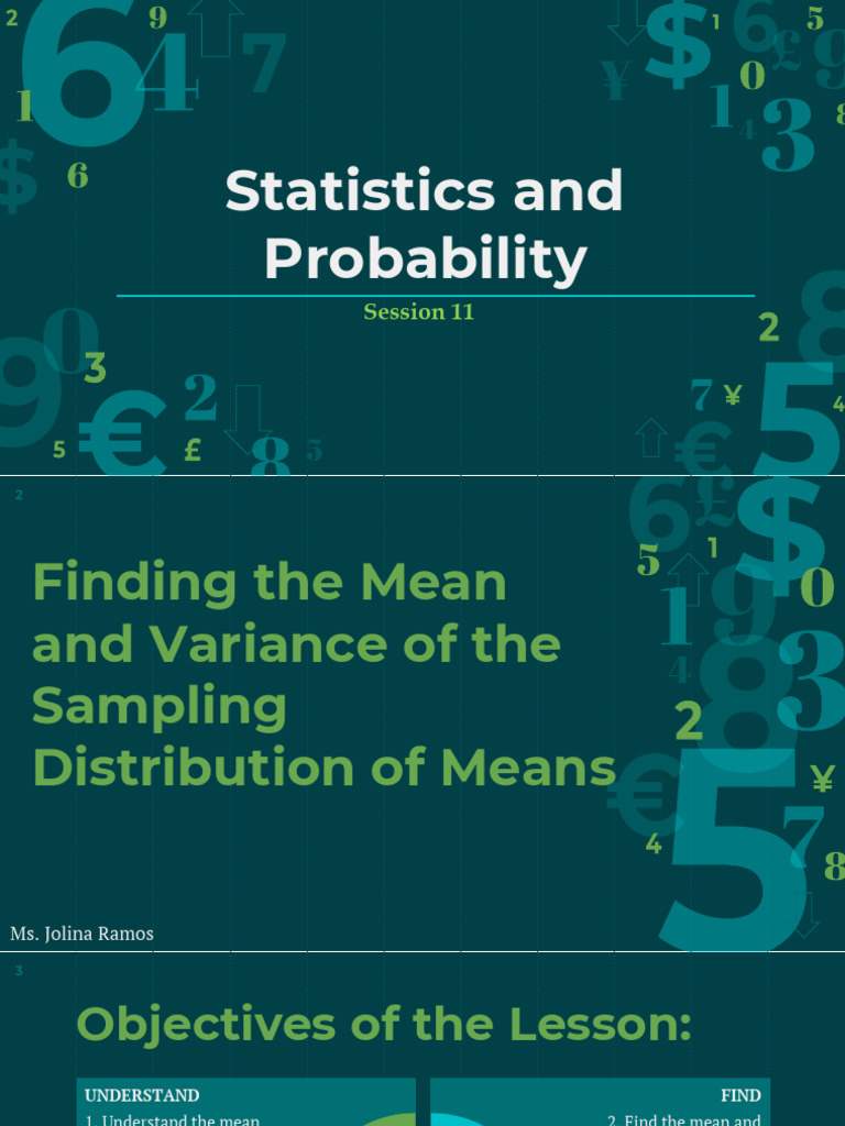 Finding The Mean And Variance Of The Sampling Distribution Of Means Pdf Variance