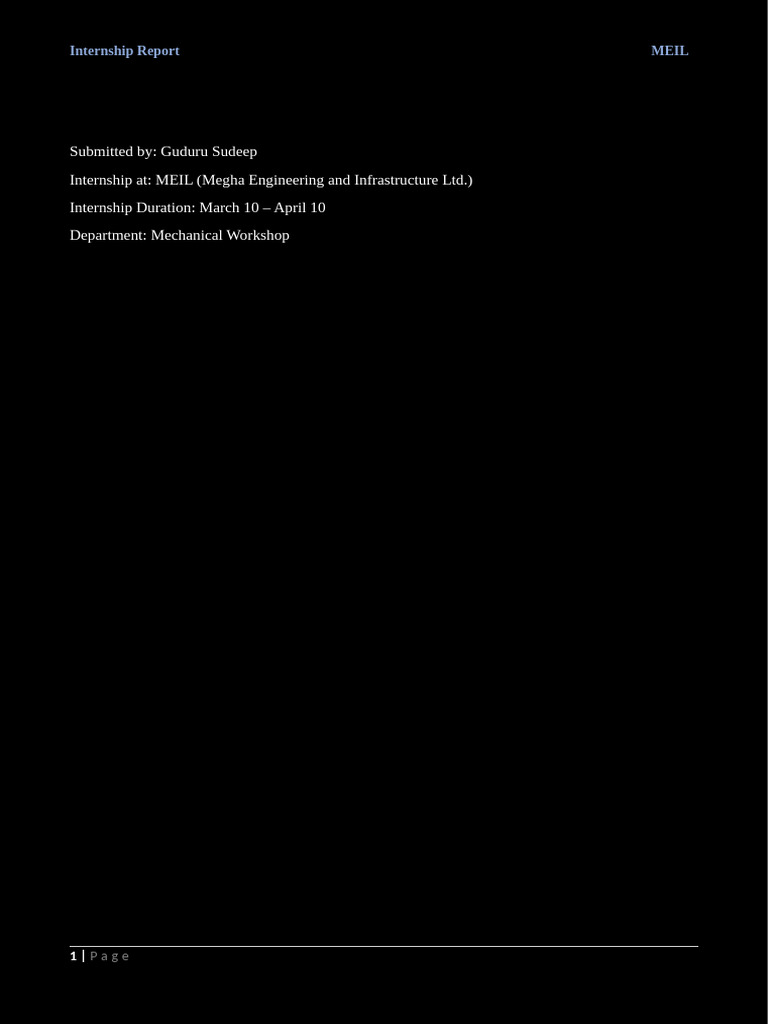 MEIL_internship_report_fixed | PDF | Machining | Drilling