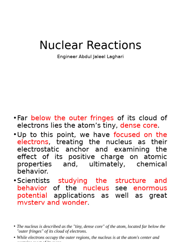 02 Nuclear Reactions | PDF | Atomic Nucleus | Radioactive Decay