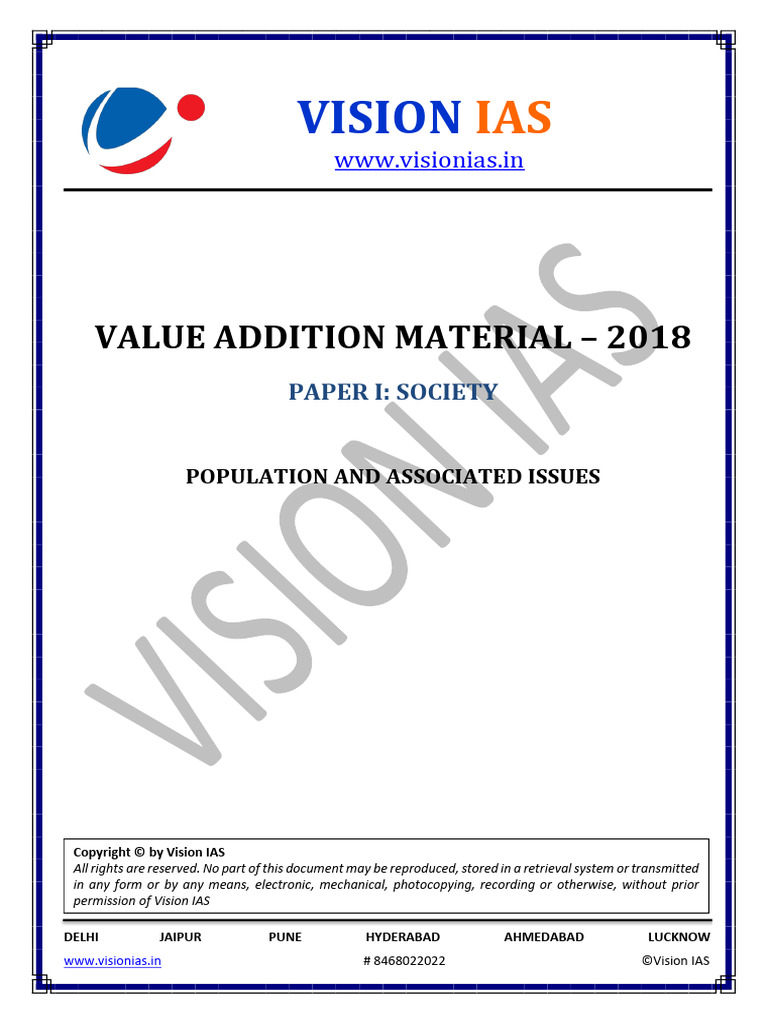 Gs 1 Population and Associated Issues | PDF | Human Migration | Demography