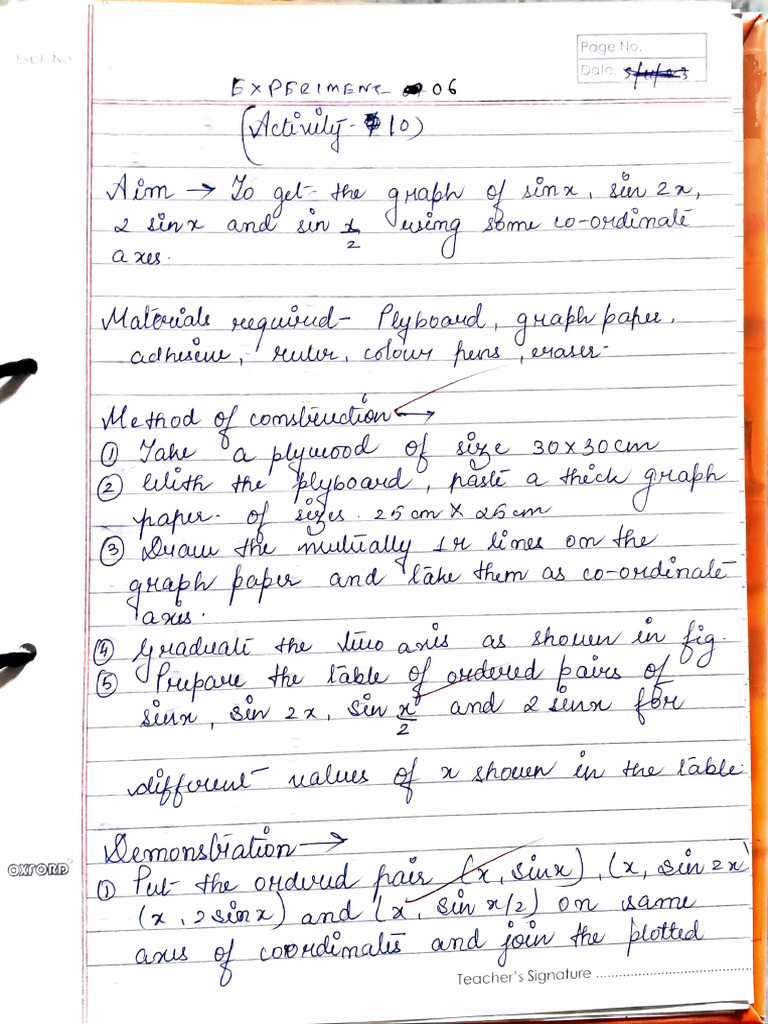 Class 11 Experiment No 06 | PDF