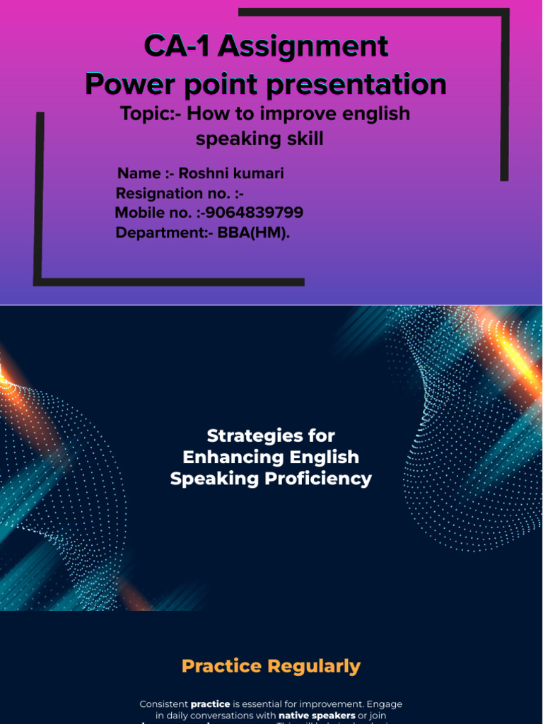 Slidesgo Strategies For Enhancing English Speaking Proficiency ...