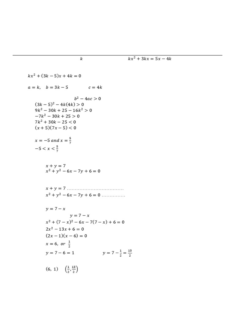 Worksheet 2 MT1 EXAM AddMath 24-25 (MK) | PDF | Inequality (Mathematics) | Mathematics