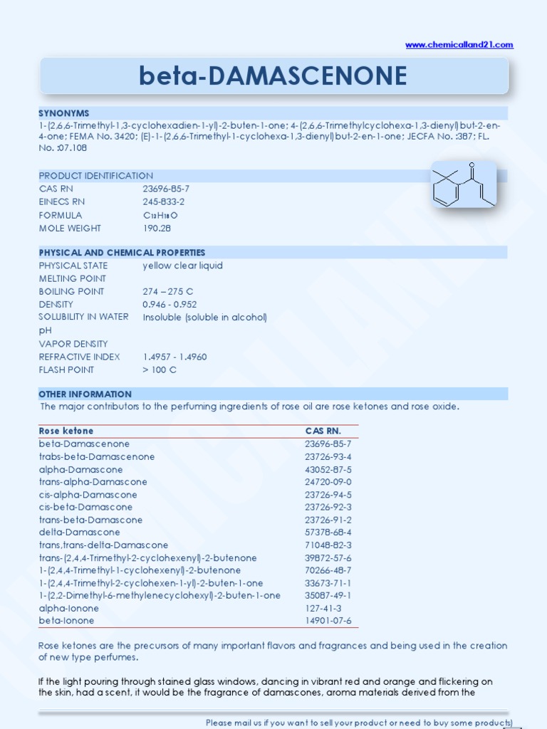 Beta Damascenone | PDF