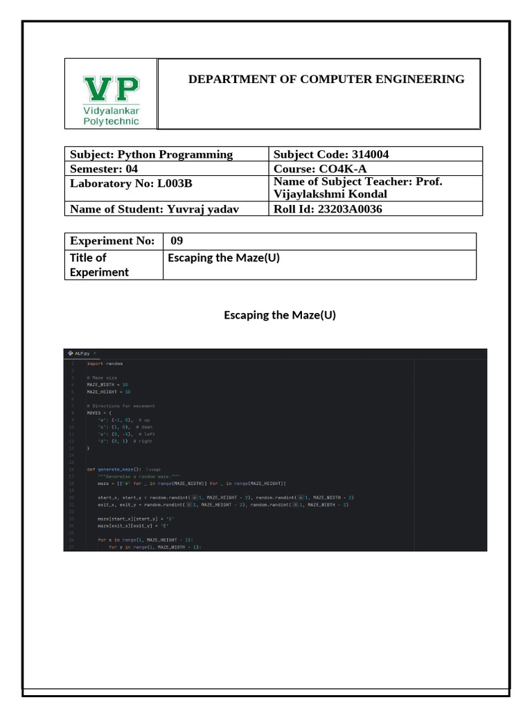 Escaping The Maze (U) - 9 - 36 | PDF