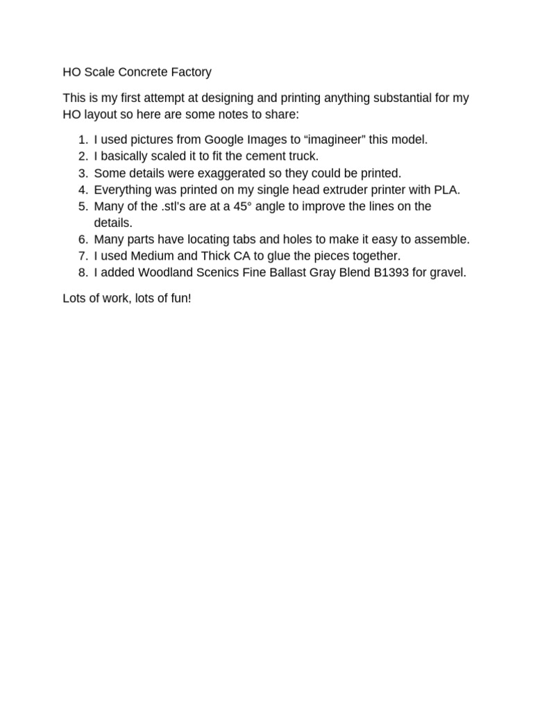 HO Scale Concrete Factory | PDF