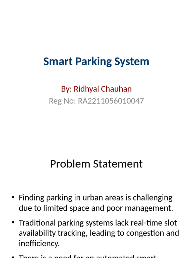 Smart Parking System Enhanced | PDF