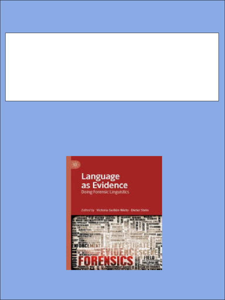 Language as Evidence: Doing Forensic Linguistics Victoria Guillén-Nieto download | PDF ...