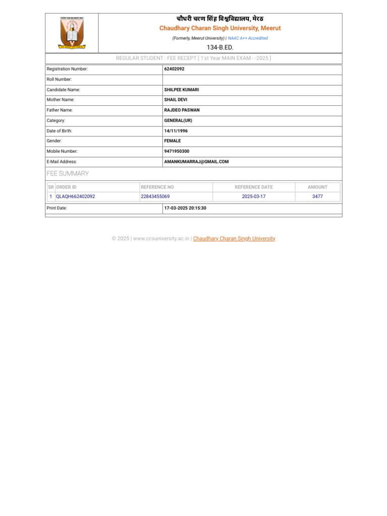 Megha Payment Bed Form | PDF