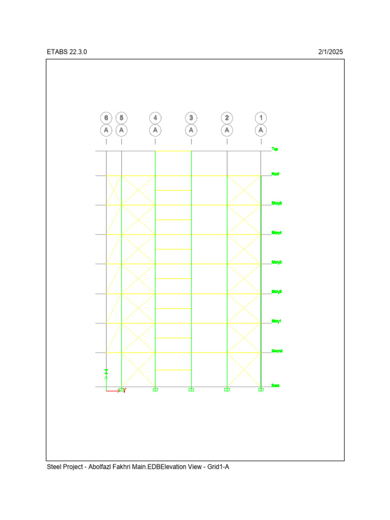 ETABS 22.3 Steel Project Overview | PDF