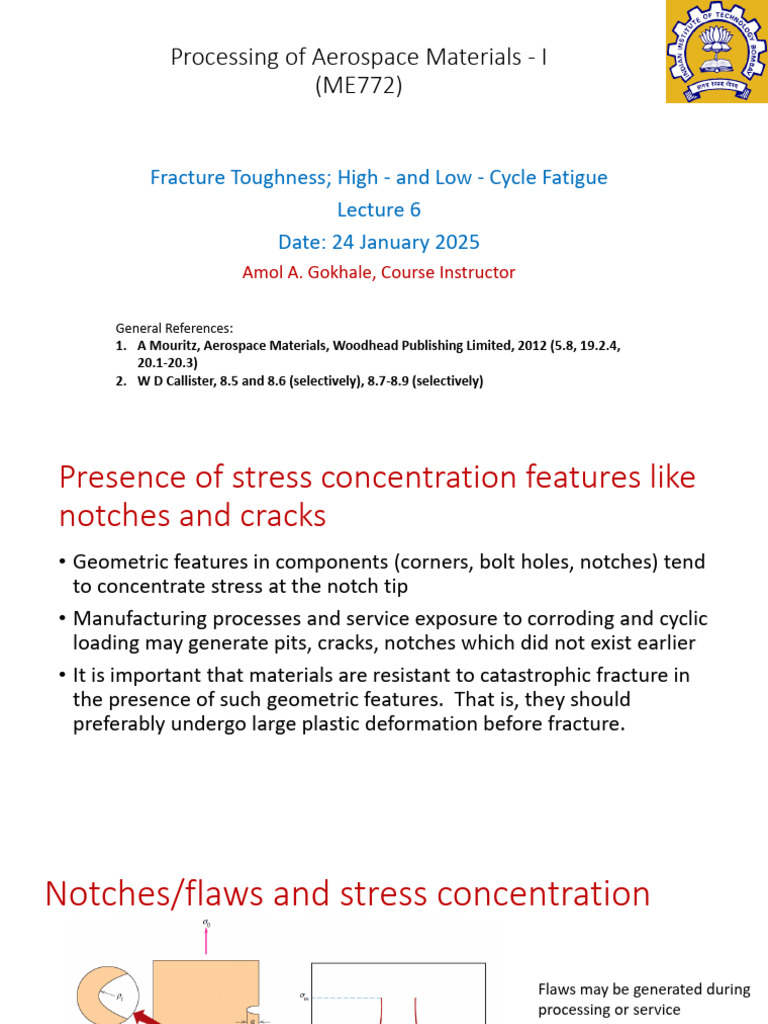 ME772 - S25 - Lecture 6 Fracture Toughness, High and Low Cycle Fatigue ...