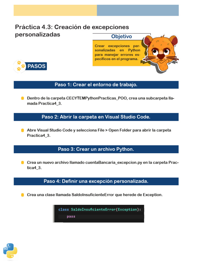 Excepciones Personalizadas en Python | PDF