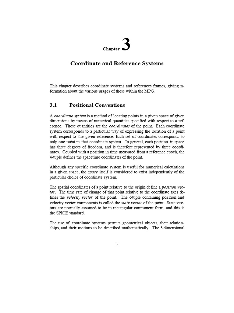 Chapter3-Coordinate & Reference Systems | PDF | Geodesy | Latitude