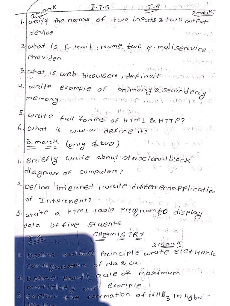 Internal Questions | PDF