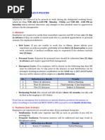 Leave Management SOP Overview | PDF