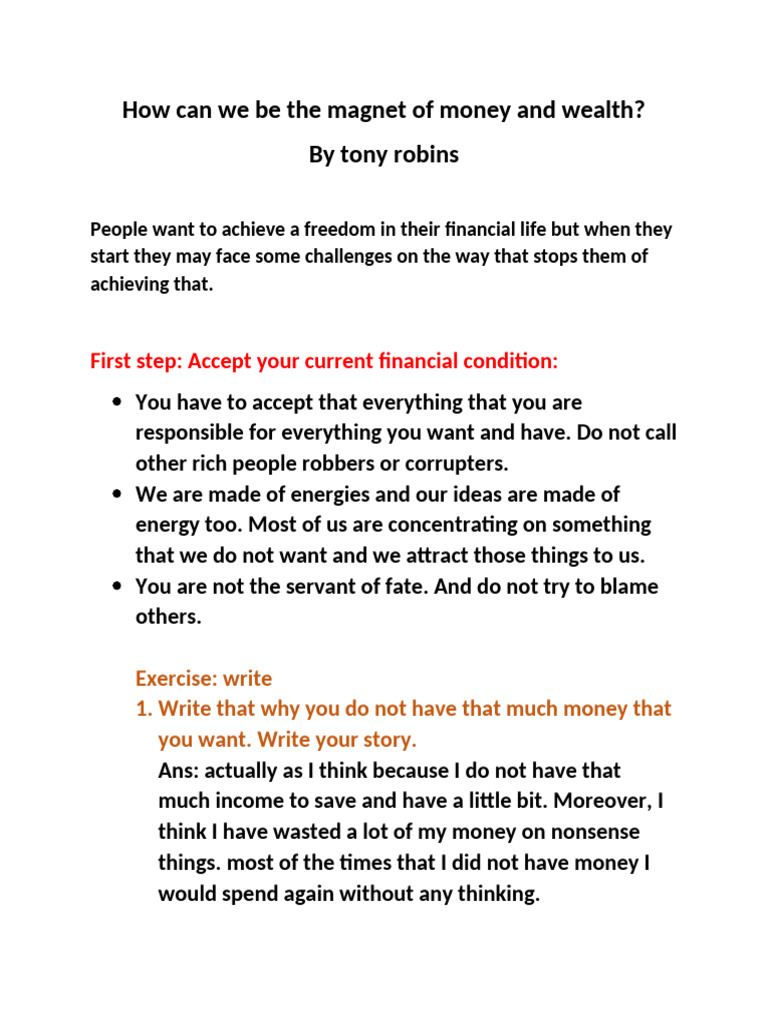 How Can We Be The Magnet of Money and Wealth | PDF | Wealth | Mind