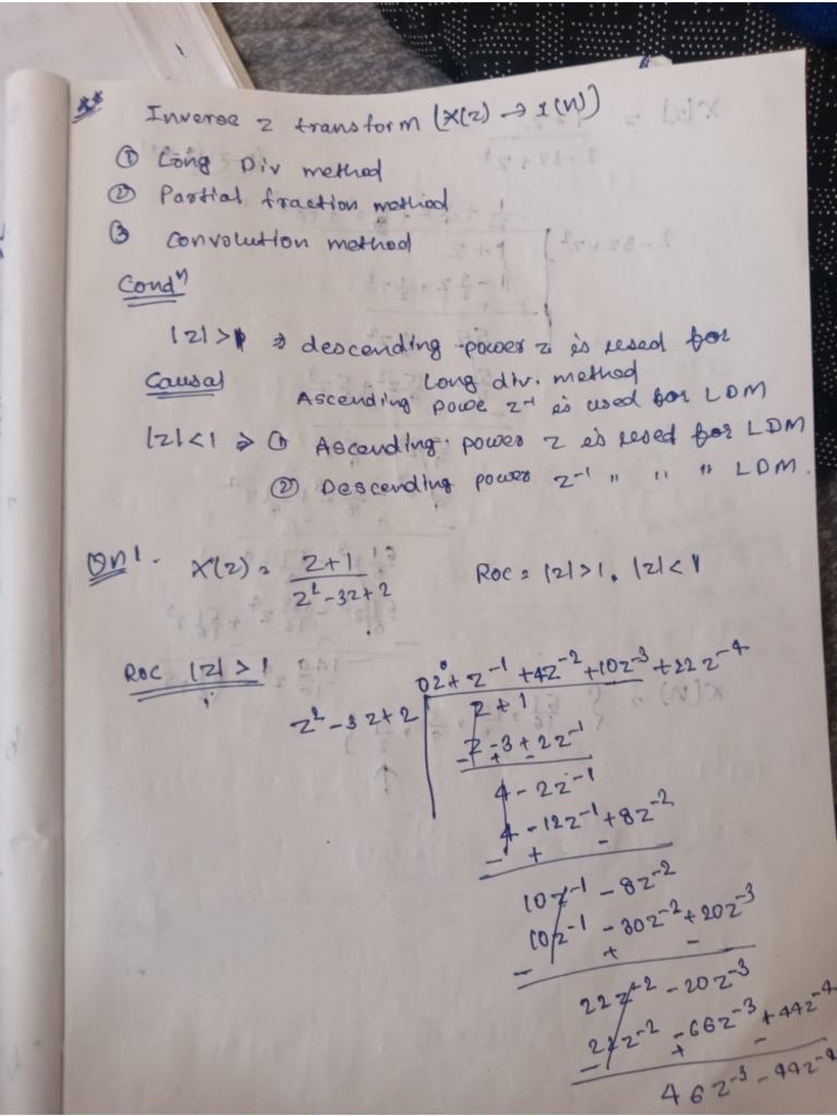 Inverse z transform problem | PDF
