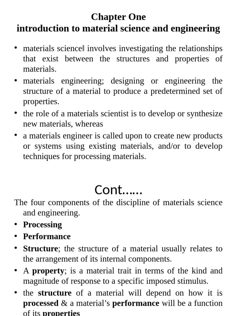 Chapter 1 Engineering Material | PDF | Metals | Materials Science