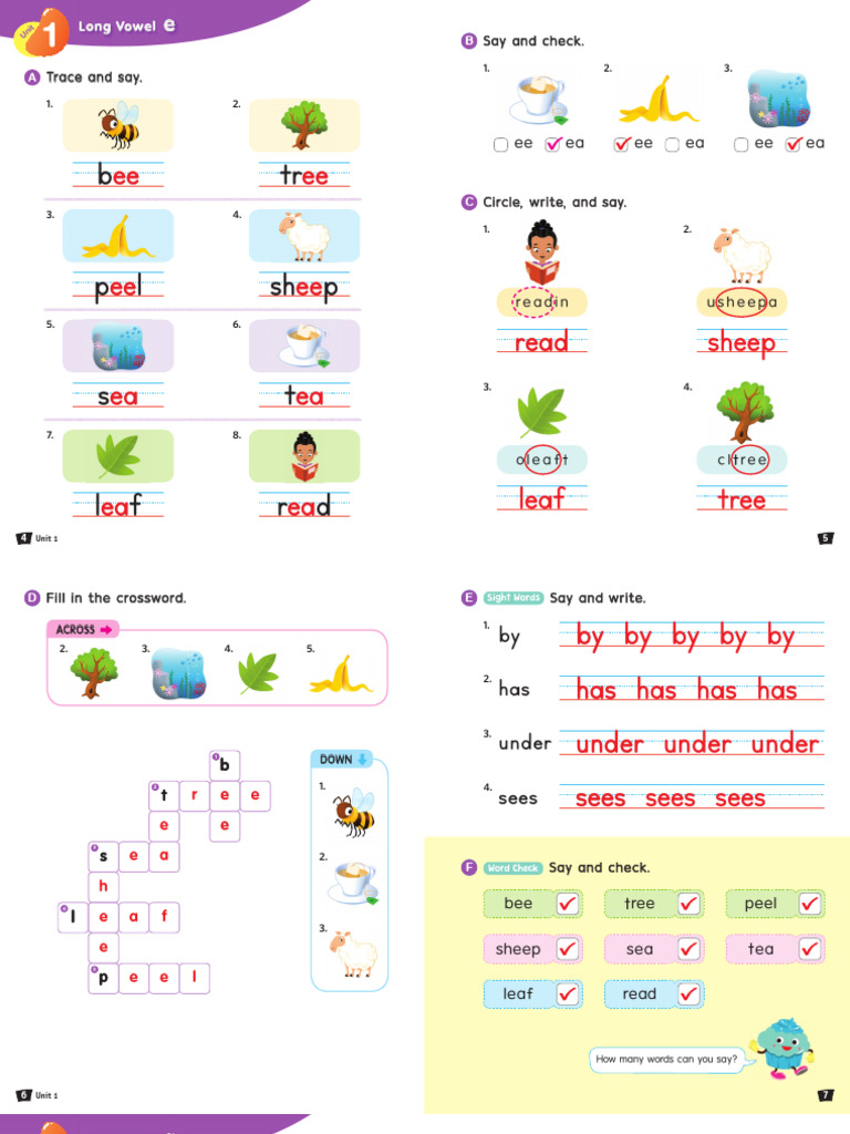 Come On Phonics 5 WB - Answer Keys | PDF | Literacy | Language Acquisition