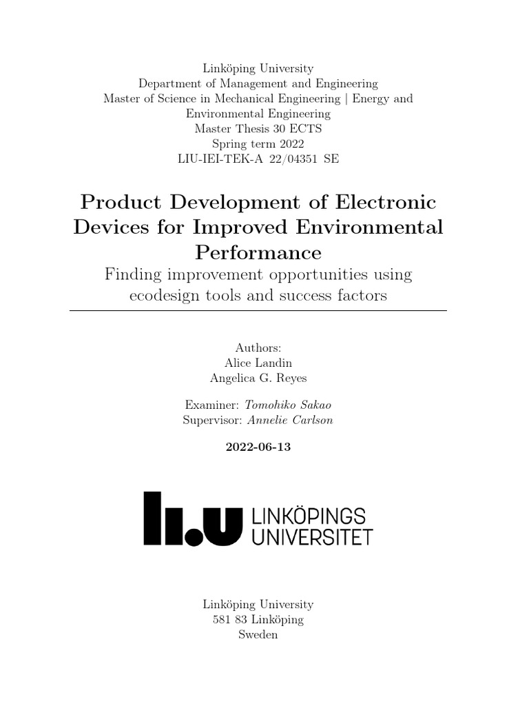 Electronic Devices Improvement | PDF | Life Cycle Assessment | Natural ...