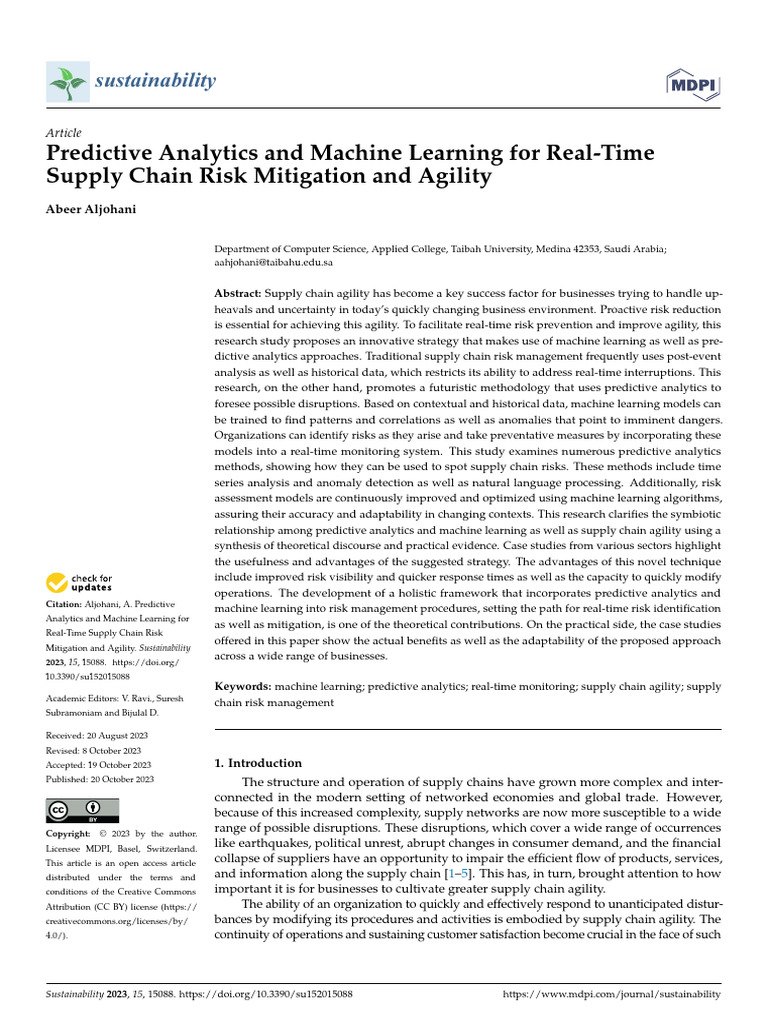 Predictive Analytics and Machine Learning for Real | PDF | Machine ...