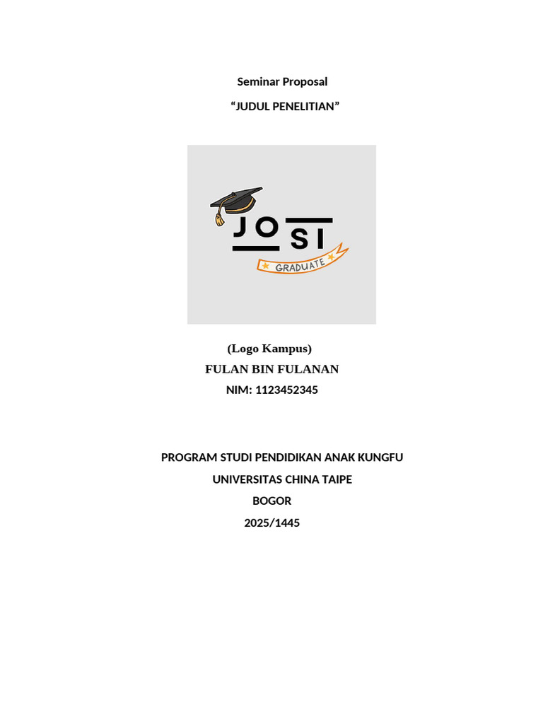 Template Seminar Proposal Kualitatif | PDF