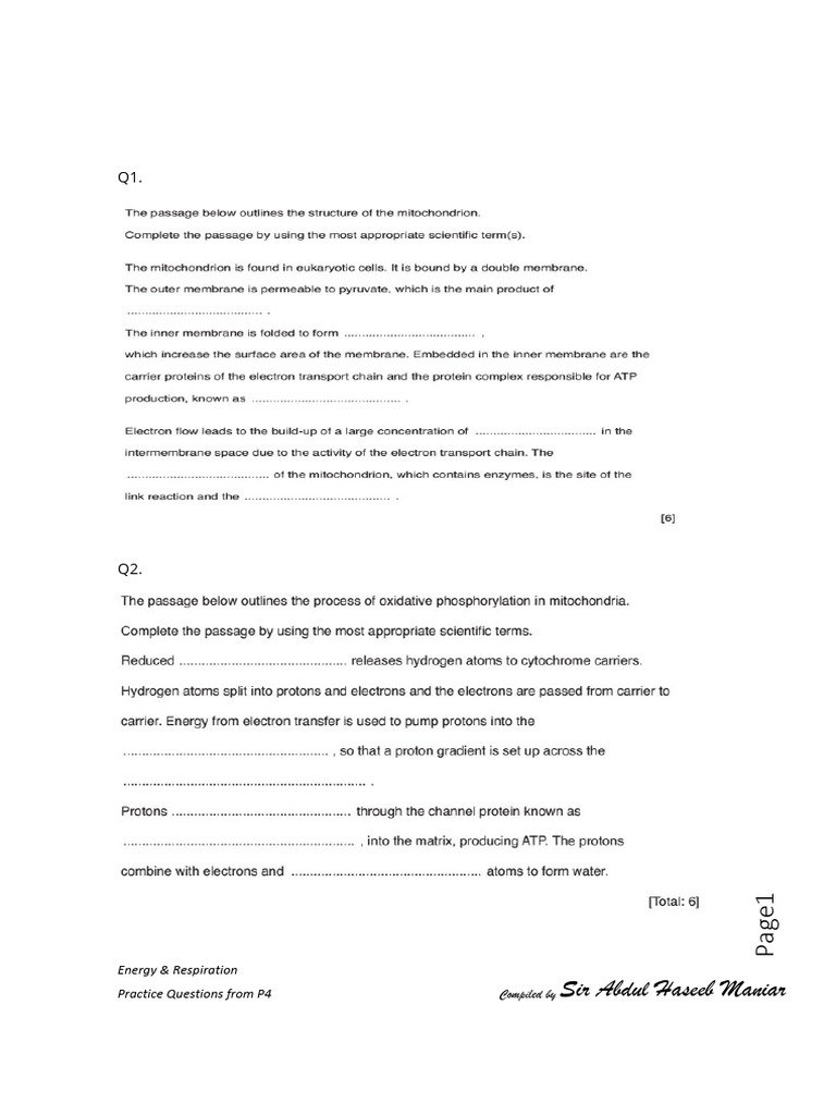 Open Folder Biology a Levels | PDF