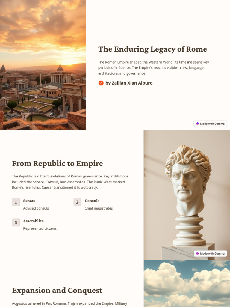 The Enduring Legacy of Rome | PDF | Ancient Rome | Roman Empire