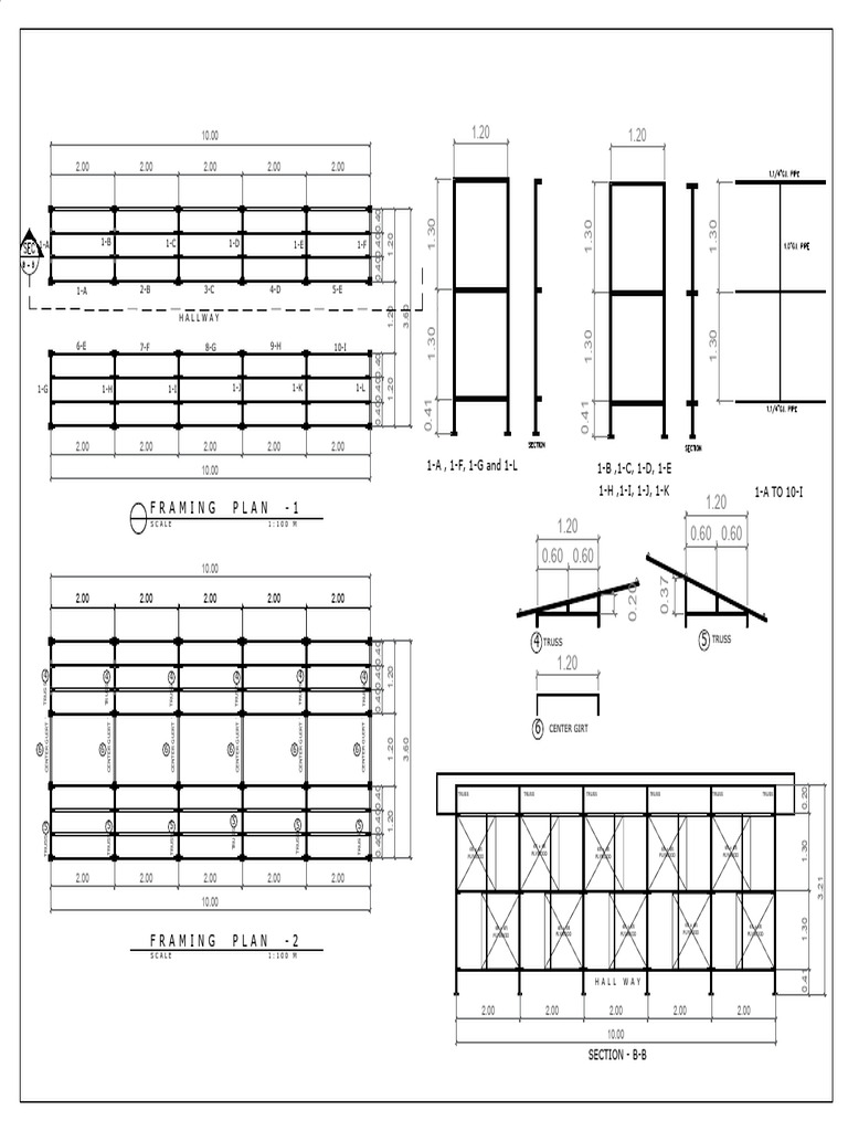 Framing Plan and Girt Details | PDF