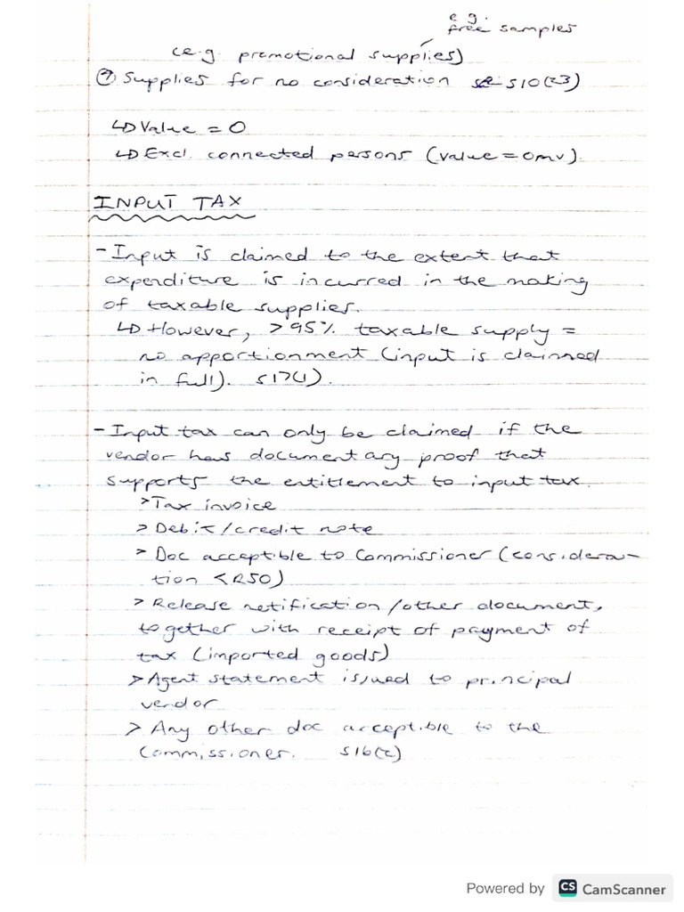 VAT Input, Deemed Input | PDF
