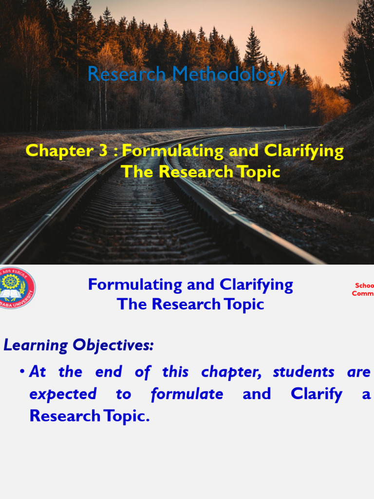 Chapter 3 Topics and Problem Formaulation | PDF | Hypothesis | Methodology
