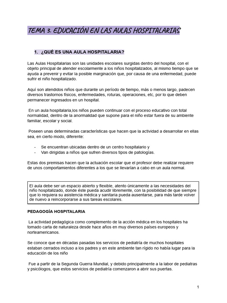TEMA 3. B. Internamiento | PDF | Hospital | Plan de estudios