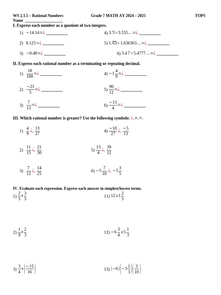 Is 3.555 a Rational Number? | PDF | Rational Number | Numbers