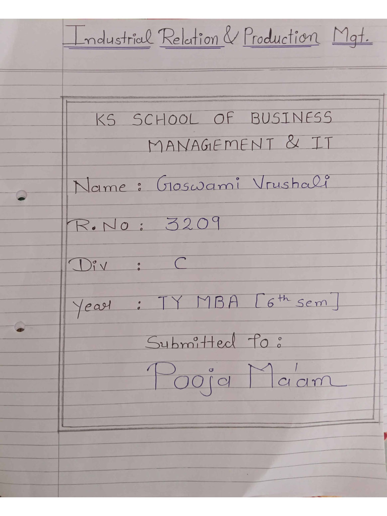 IRPM Assignment (Pooja Mam) | PDF