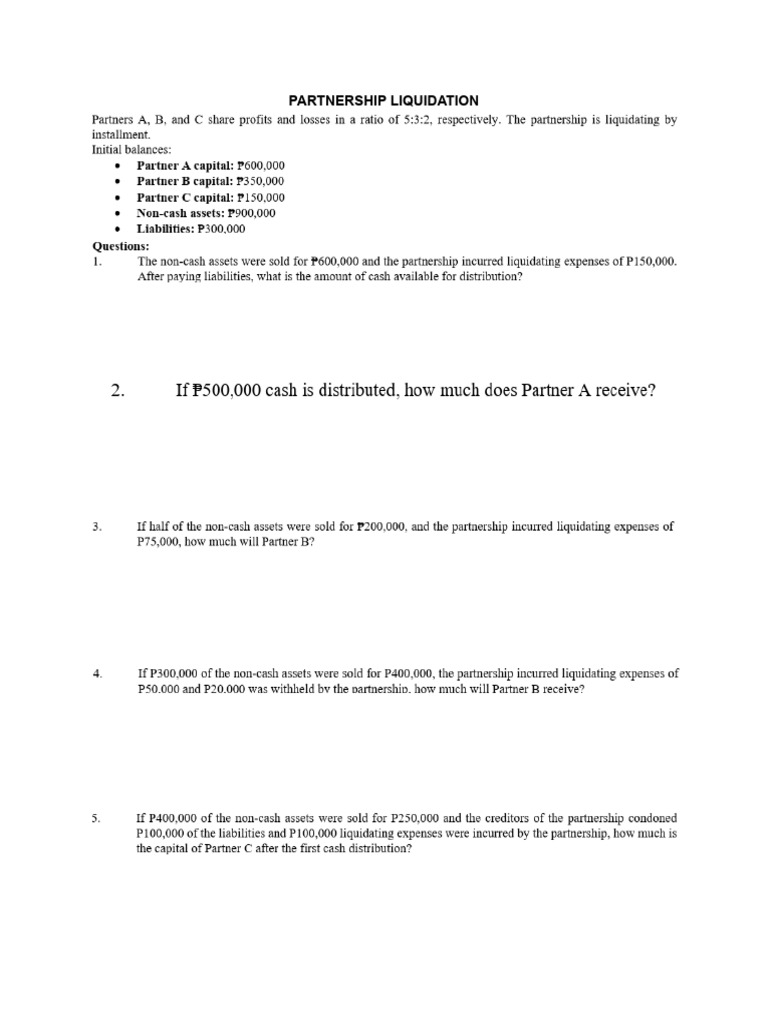 Partnership Liquidation Process Guide | PDF