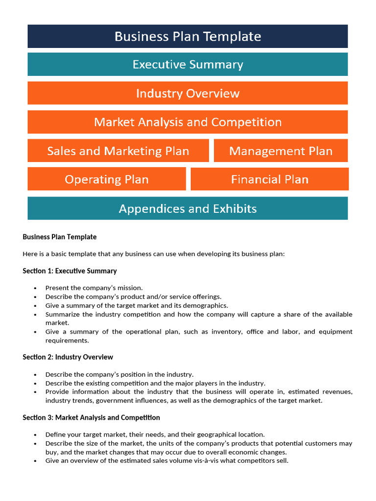 Business-Plan-Template-Entrep (1) | PDF | Market (Economics) | Sales