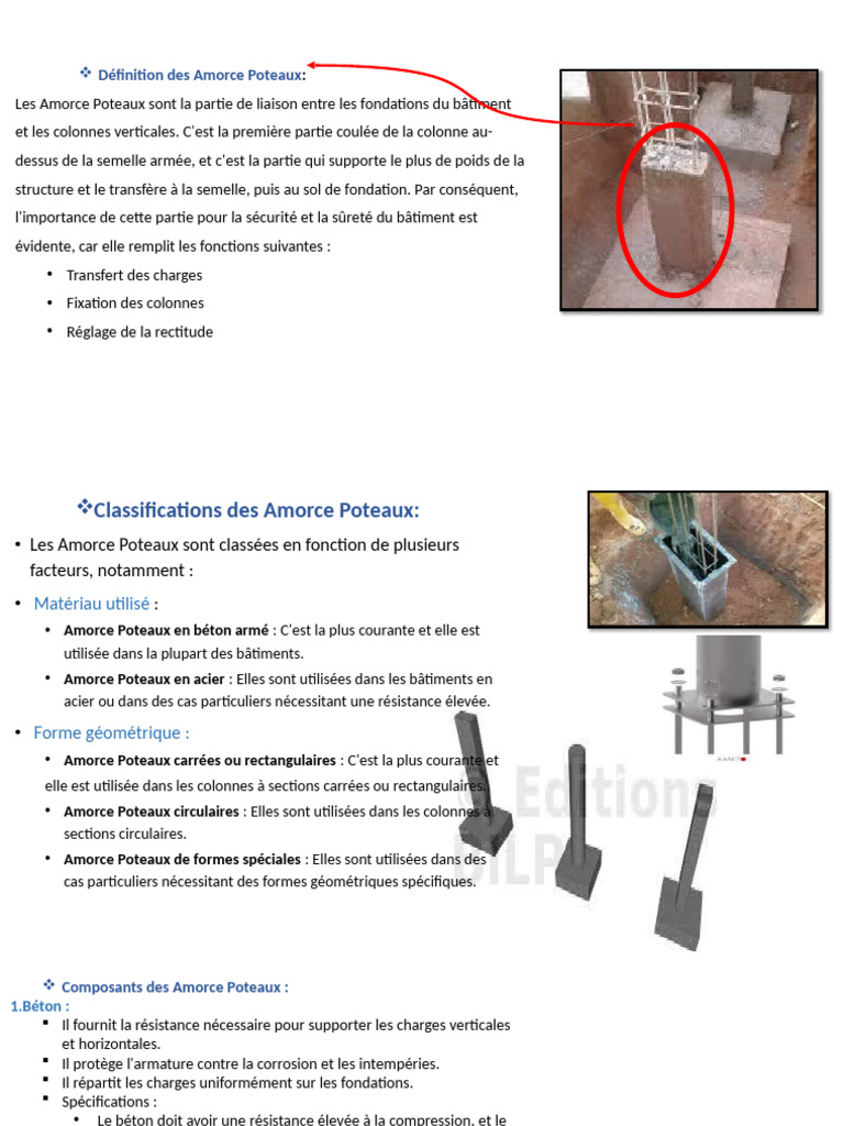 Amorce Poteaux | PDF | Béton | Fondation (construction)