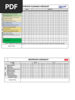 Daily Toilet Clean Checklist Simple | PDF