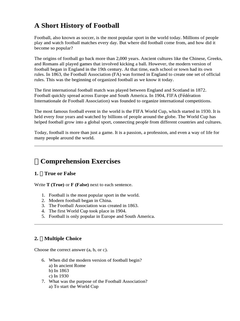 Brief History of Football | PDF | Association Football | Fifa World Cup