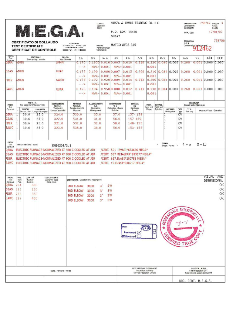 MTC Mega Elbow90 A105 | PDF