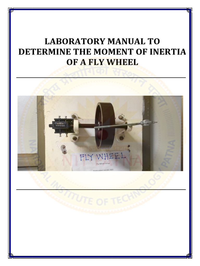 Moment of Inertia of A Flywheel | PDF | Classical Mechanics | Motion (Physics)