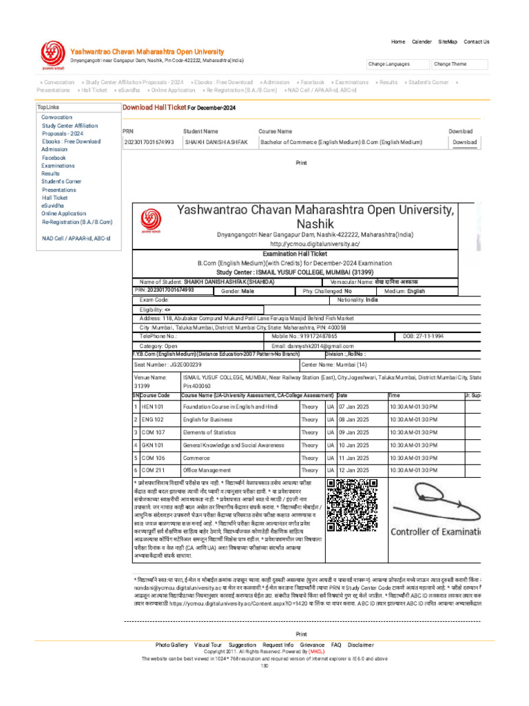 Yashwantrao Chavan Maharashtra Open University | PDF