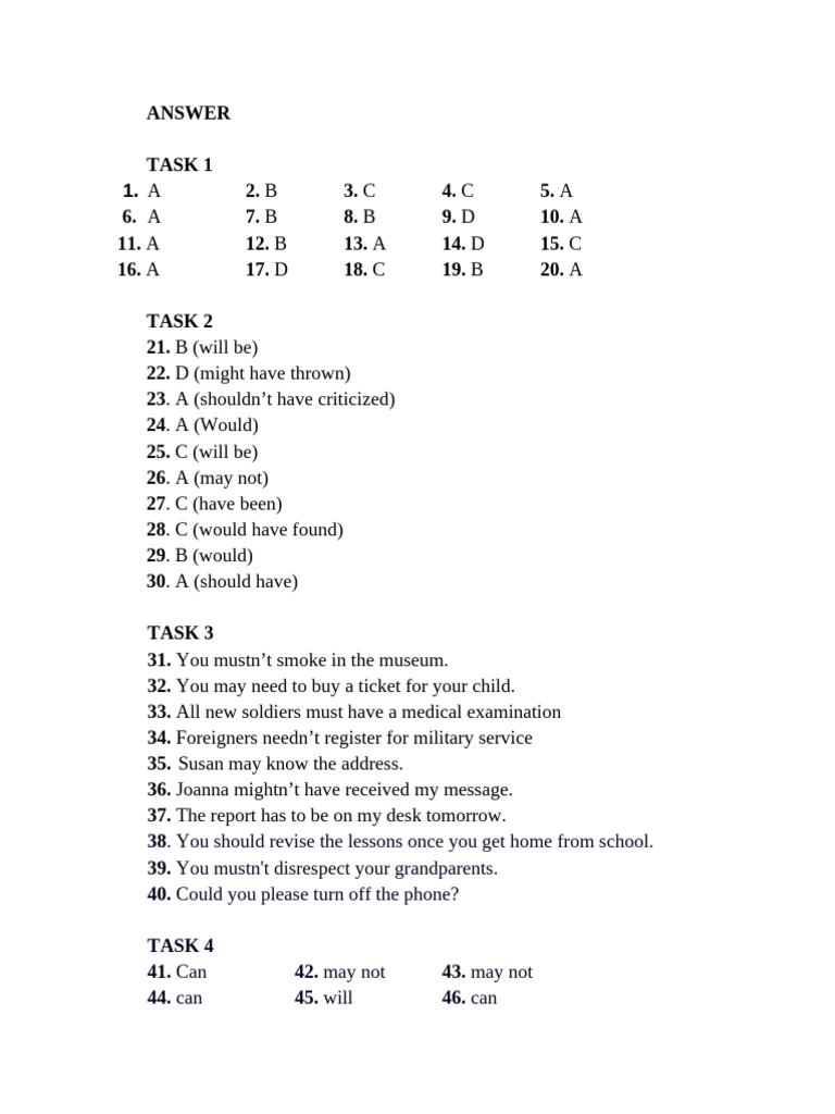 ANSWER Test | PDF