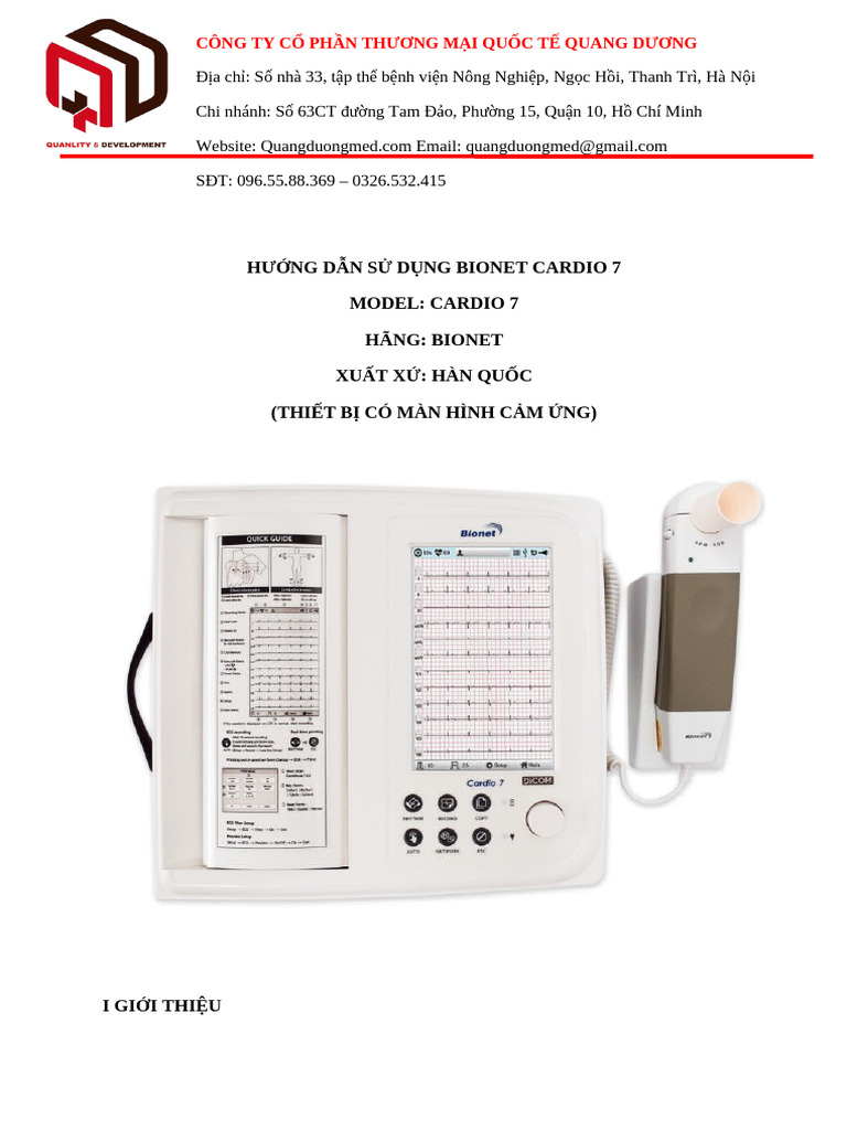 Huong Dan Su Dung May Dien Tim Cardio 7 | PDF