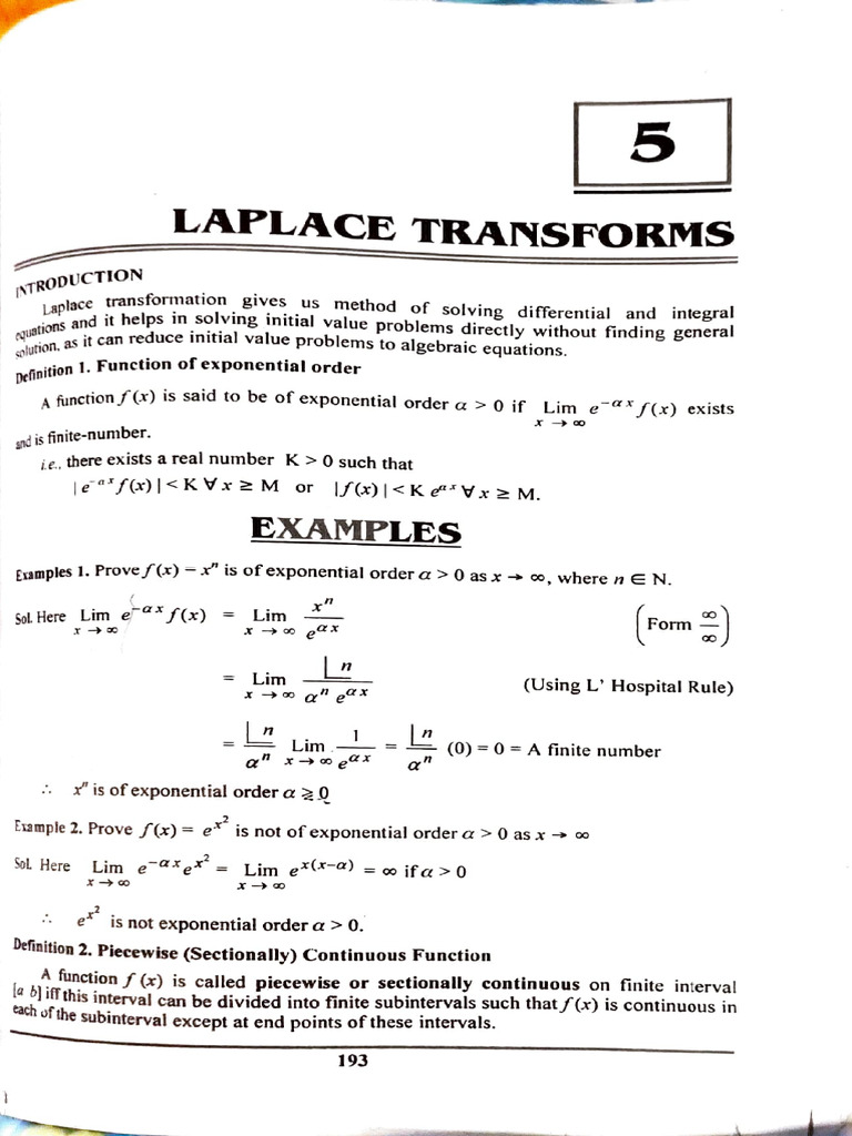 CH 5 Laplace | PDF | Laplace Transform | Function (Mathematics)