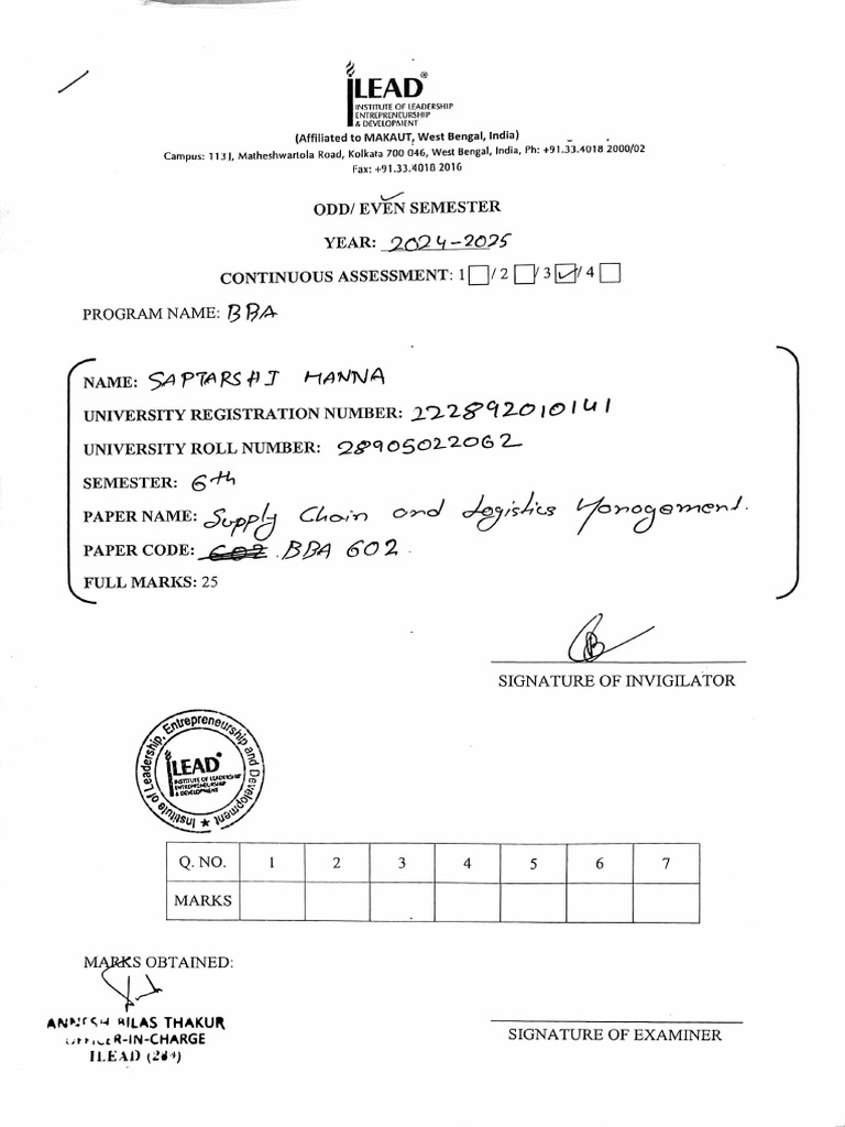 Saptarshi Manna - Bba602 - Ca3 | PDF